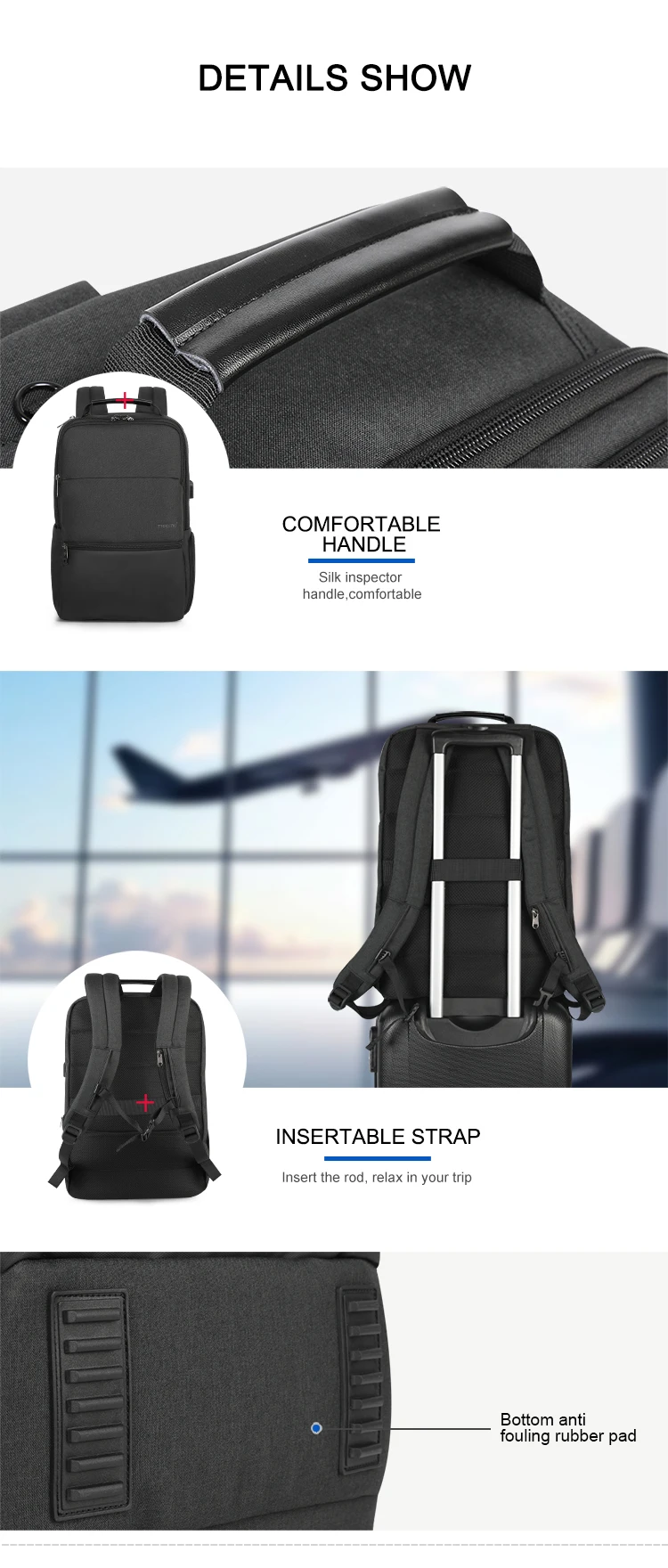 Tigernu T-B3905 Travel Waterproof Backpack - Expandable & Secure
