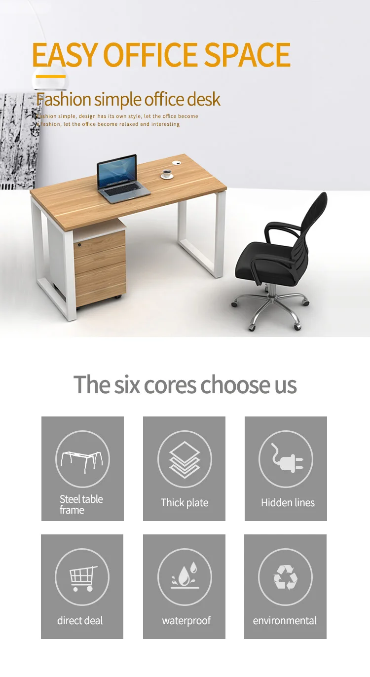 Modern Single Computer Desk PC Laptop Table Workstation Gaming Table ...