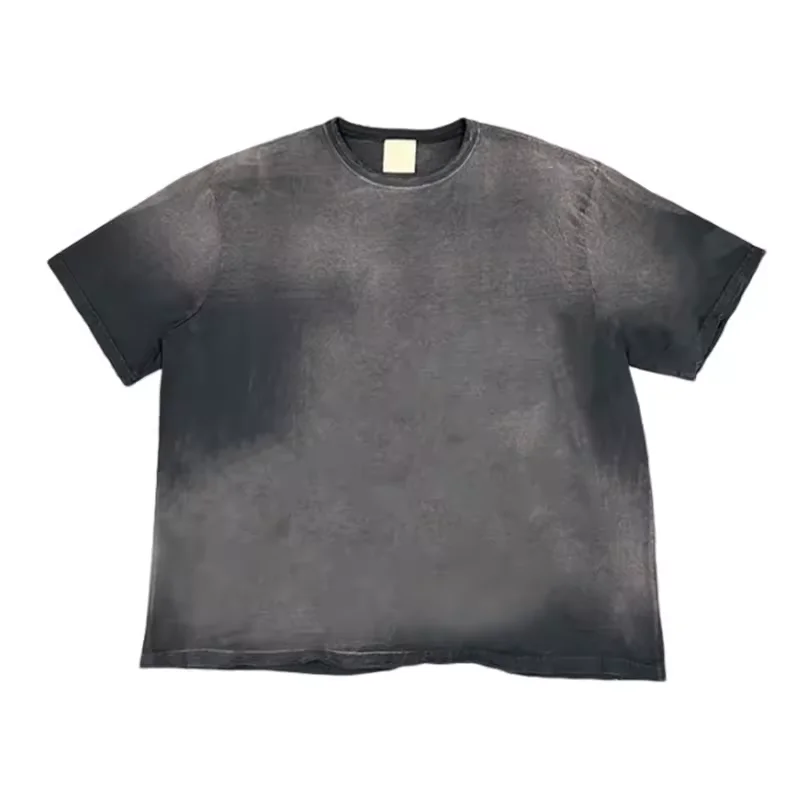 Boxy Custom Mens Streetwear Fit Crop t shirt Sun Faded Acid Washed ...