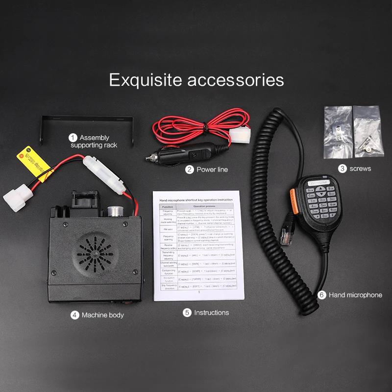 Zastone Z218 VHF UHF 25W Car Walkie Talkie - Durable Two-Way Radio for ...