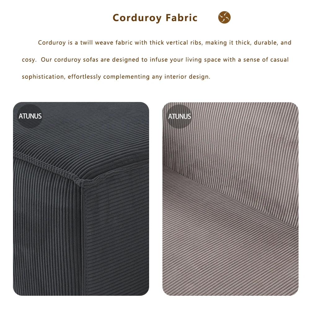 ATUNUS Modern Minimalism Italian Design Fabric Luxury