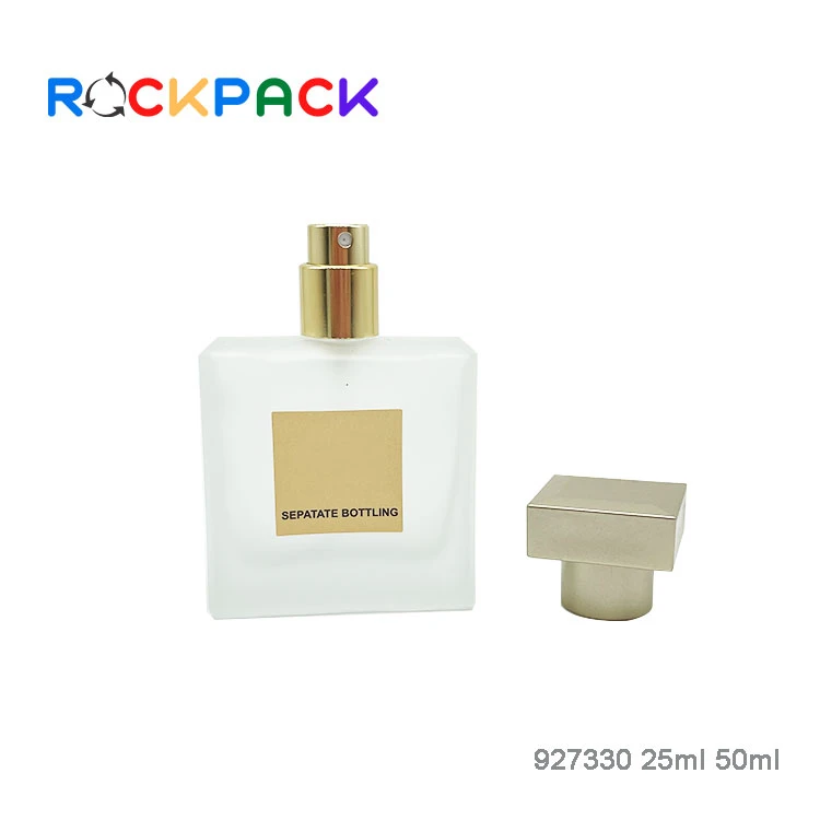 Rectangle Frosted Glass Perfume Bottles - 50ml & 100ml