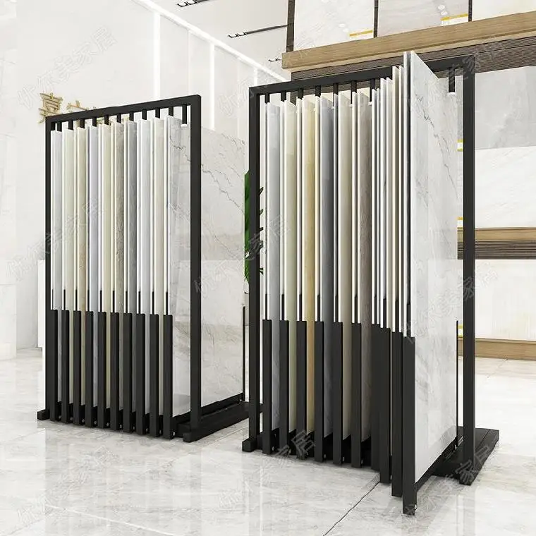 Metal Ceramic Stone Tile Display Rack Slide Marble Tile Slab Rotate ...