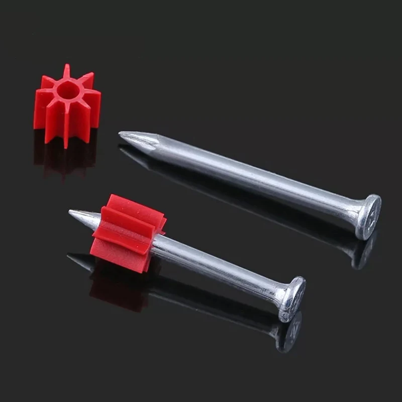 Wholesale Pd Power Actuated Fastener Nail With Red Flute Plastic Washer ...