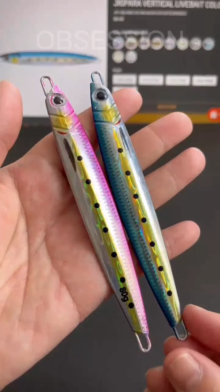 M1 3d Uv Printed Luminous 40g 60g 80g 100g 120 150g Slow Pitch Metal Jig Fish Lure Artificial ...