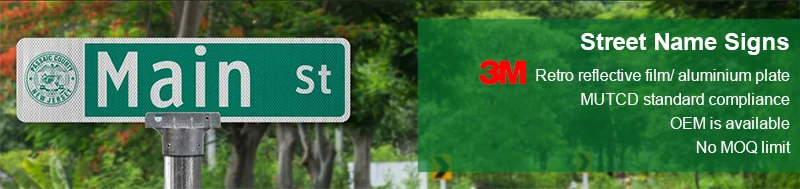 Reflective Metal Sublimation Aluminum Green Street Sign