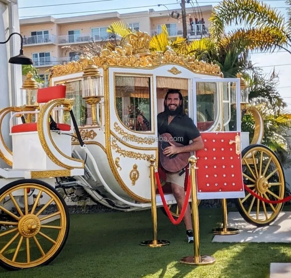 Luxury Four Wheels Sightseeing Electric Royal Horse Carriage For Sale ...