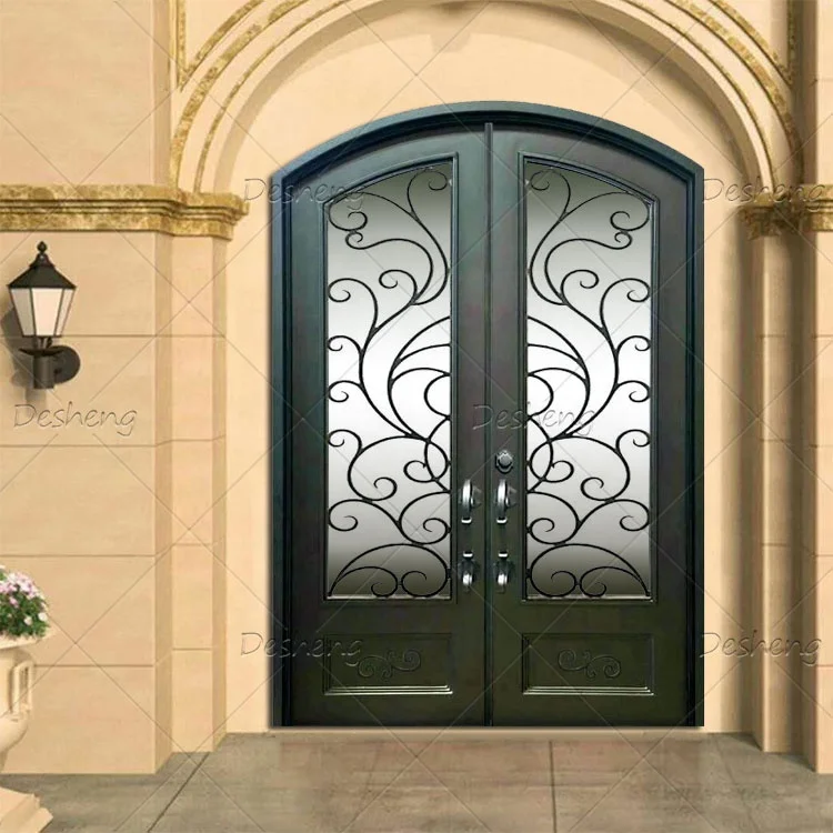 Desheng Gate House Door Wrought Iron Good Quality Safety Iron Front ...