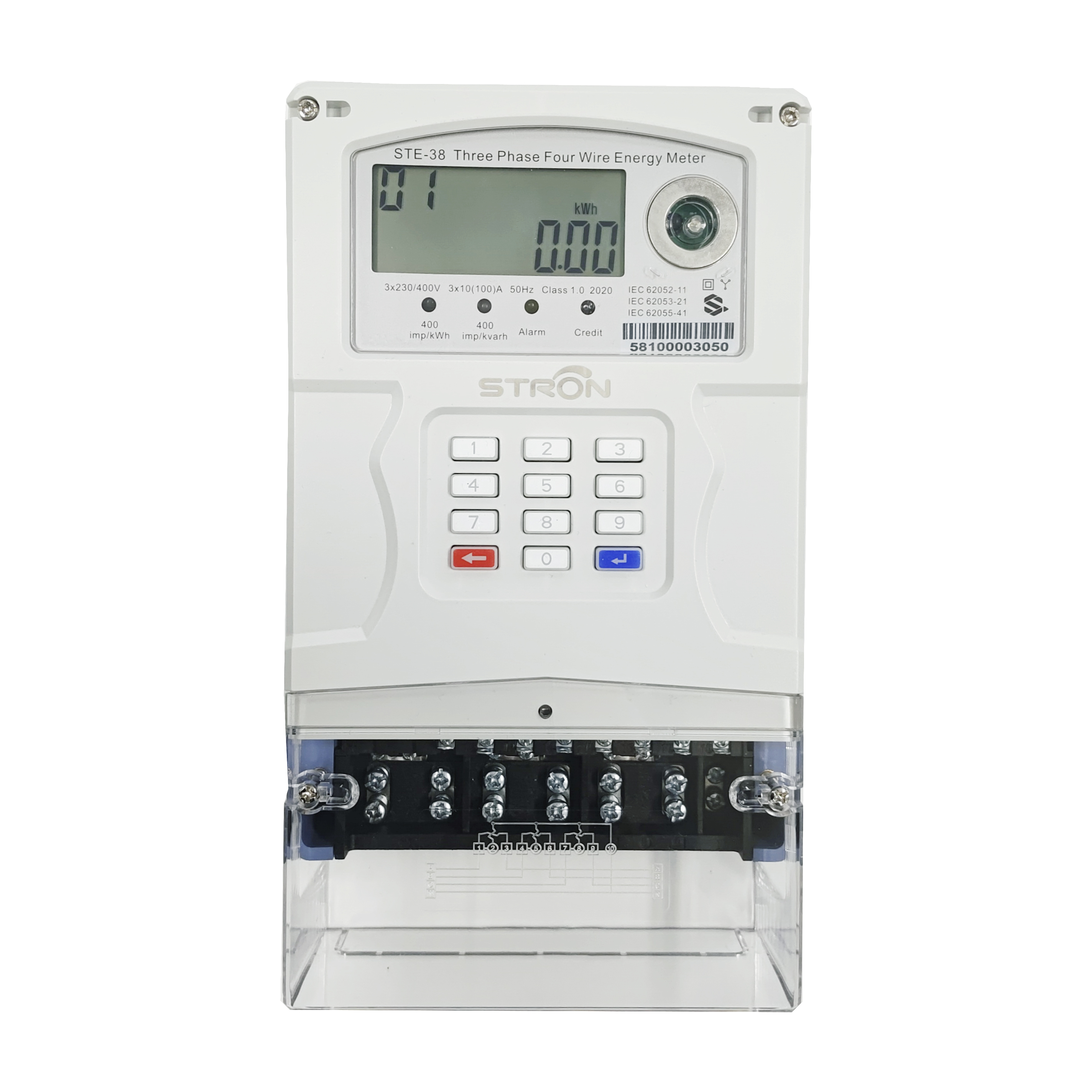 3 Phase Anti-Tamper Prepayment Electric Meter with Split CIU