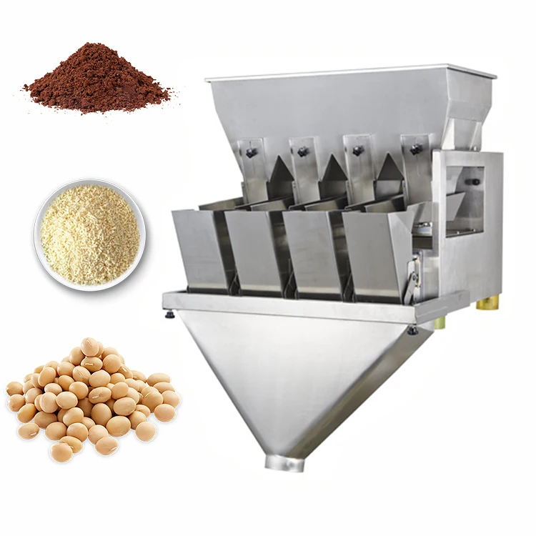 4 heads linear weigher grain food powder filling and packing machine ...