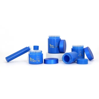 Blue Green Translucent Glass Jar Dried Flower Round Glass Containers ...