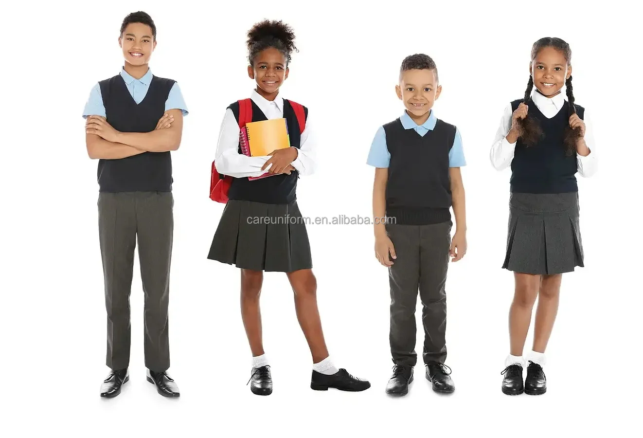 Christmaso Cartoon Primary School Uniform White/blue School Uniform ...