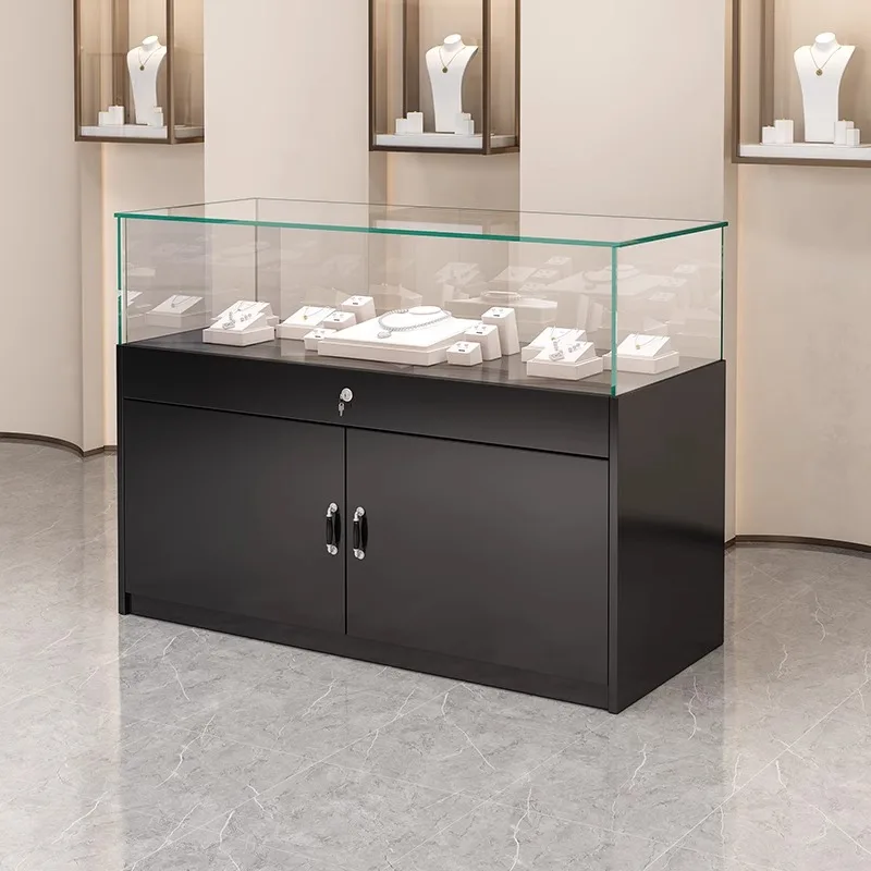 Premium Glass Jewelry Showcase Eye-Catching Counter Sample Model for ...