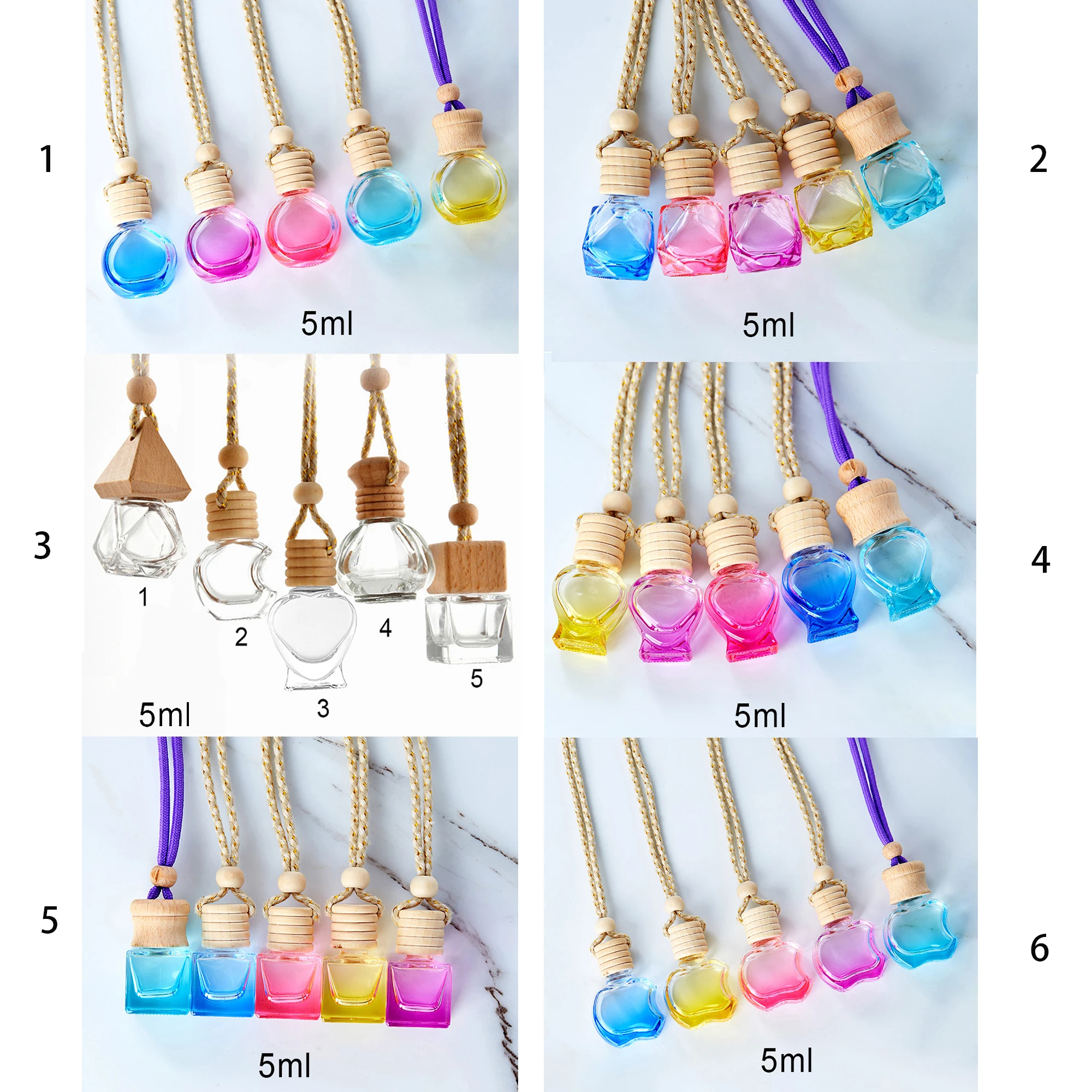 Car Diffuser Bottle Glass Car Perfume Bottle Diffuser Bottle Freshener ...