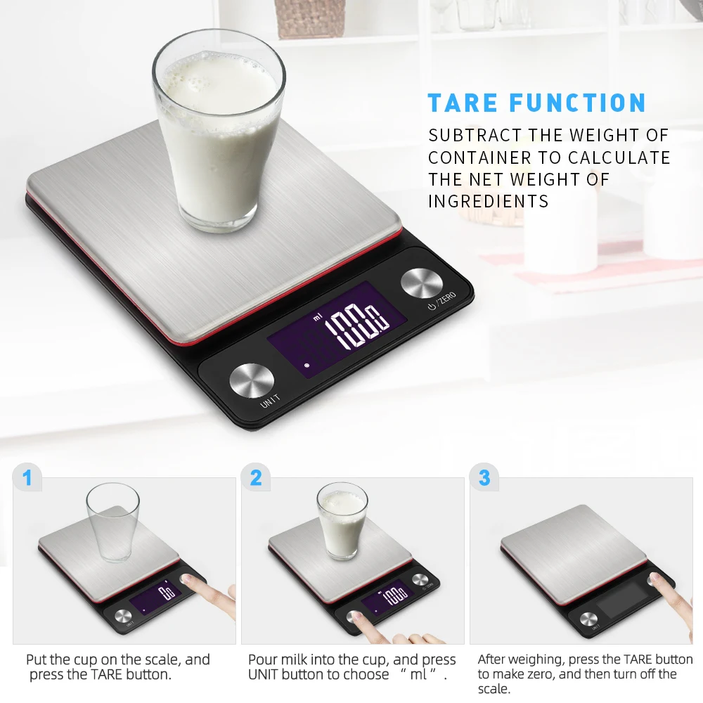 Usb 10kg 1g Large Range High Precision Kitchen Digital Food Kitchen ...