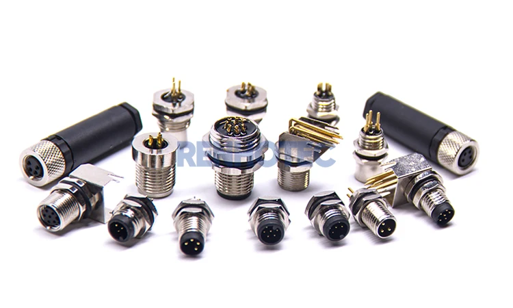 M8 4 Pin Straight Shielded PCB Connector a B Code Male Connector ...