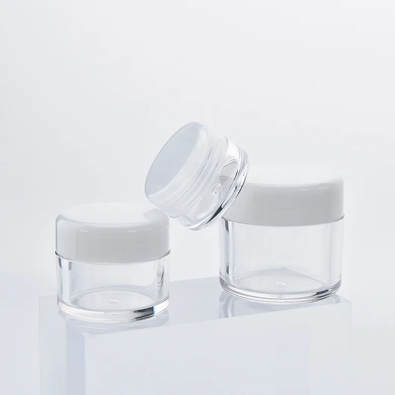 High Quality 5g 10g Empty Transparent Jars With White Lids Mini Lip Jar ...