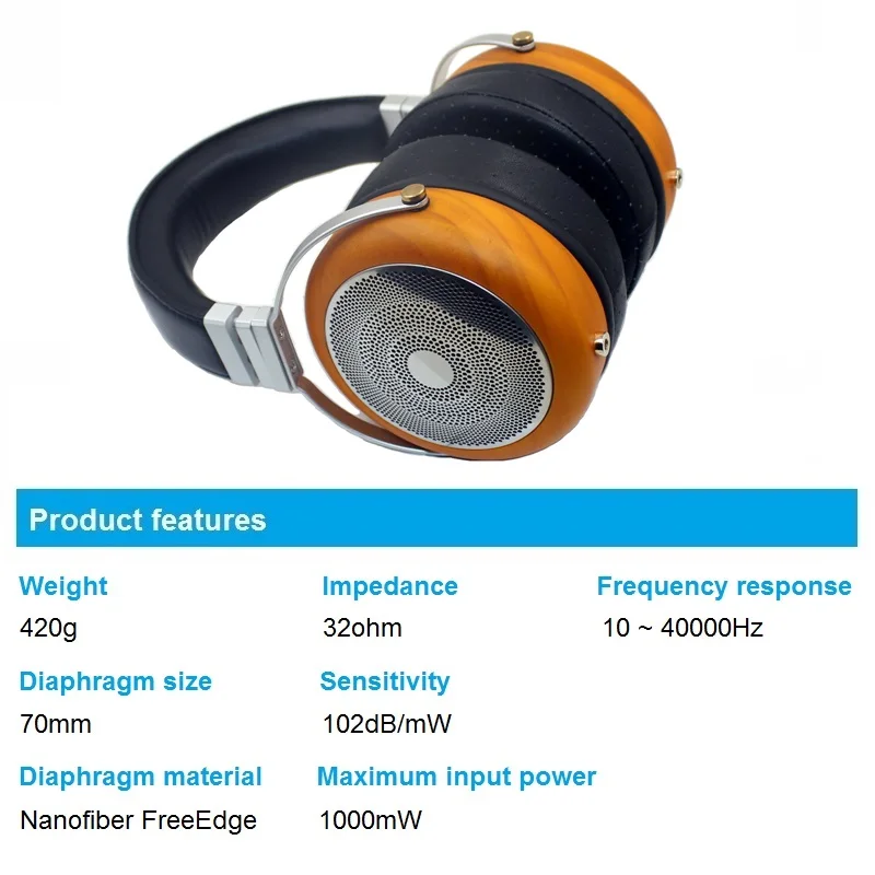 High Fidelity Headset 300ohm - Hifi Headphone with Dual Magnet