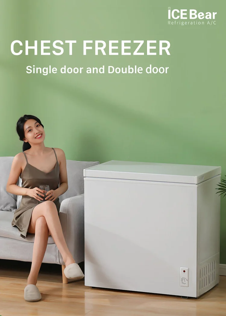 250l Chinese Factory Chest Type Freezer Commercial Single Door Freezers ...