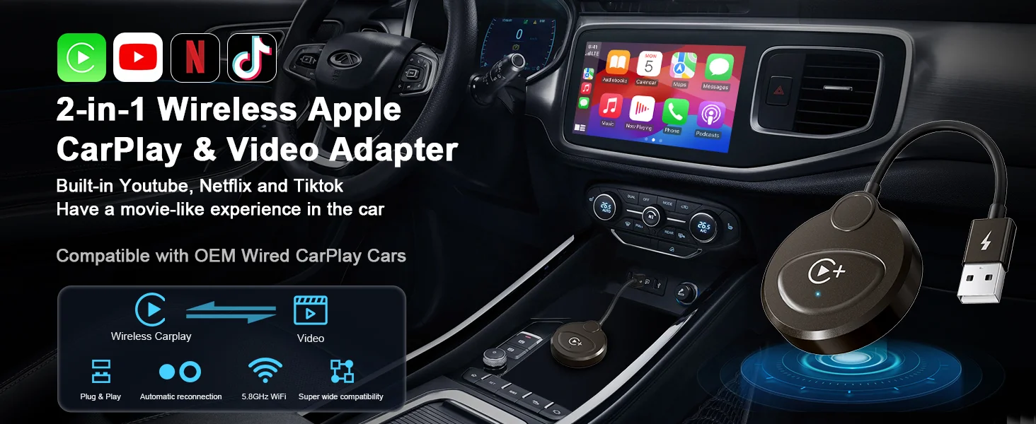 Carplay Netflix Adapter - Video Streaming for Your Car