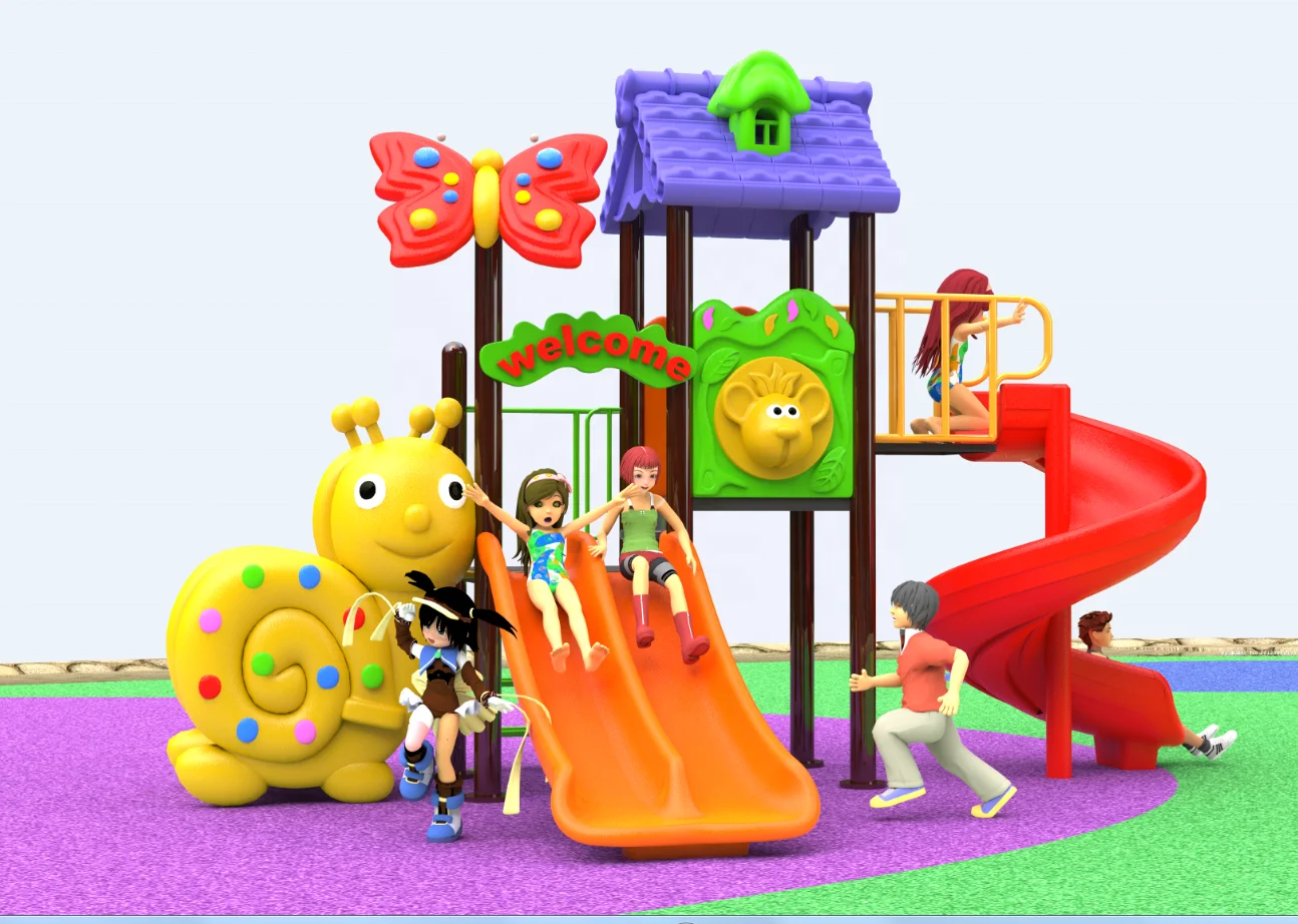 Large Nursery School Children Outdoor Combination Slides Playground ...