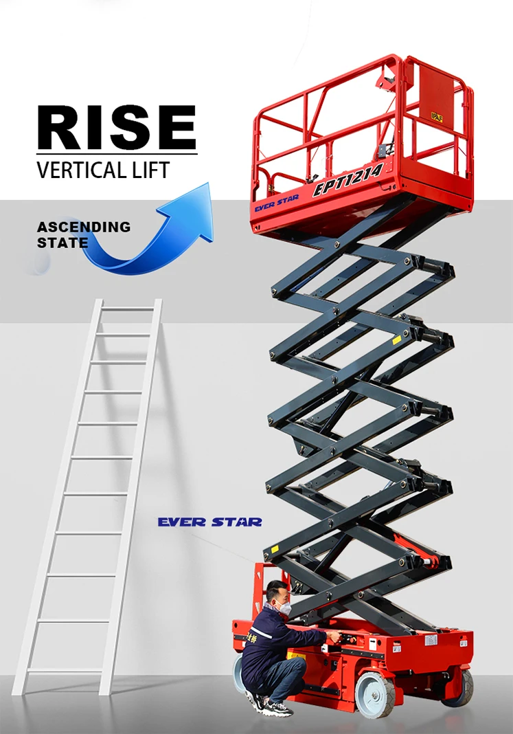 Free Shipping Mobile Scissor Lift With Ce Electric Scissor Lift 10m ...