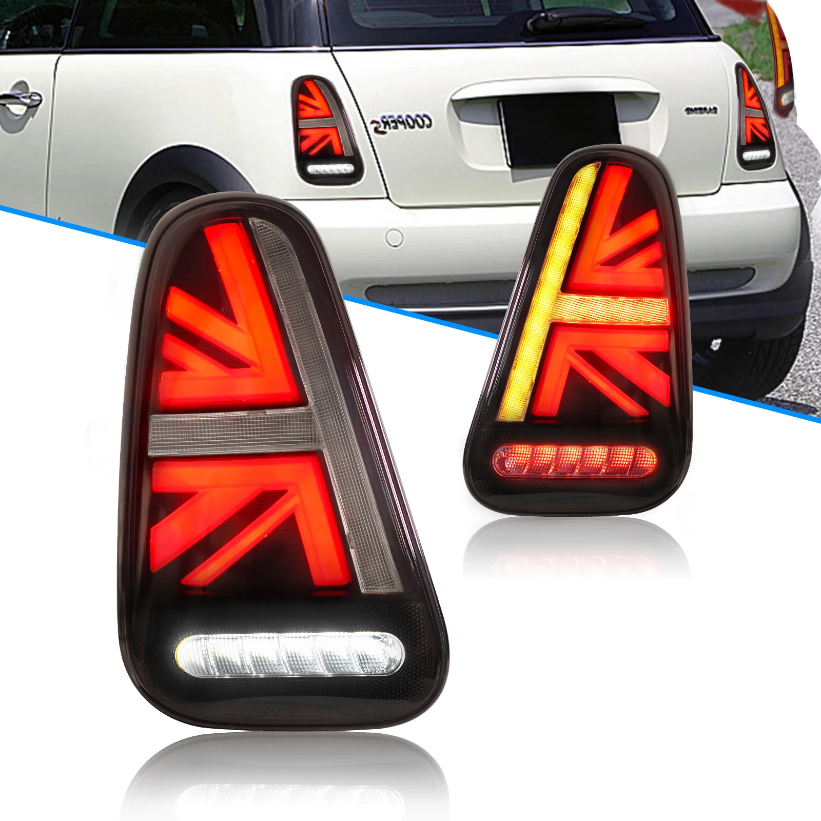 Car Modified Led Tail Lights Lamp Rear Fog Lamp Brake Light Reverse ...