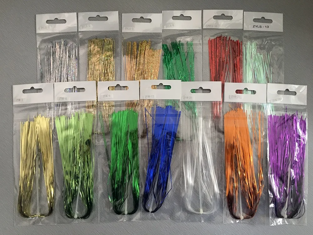 Fly Tying Flashabou Tinsel - Glittering Crystal Flash