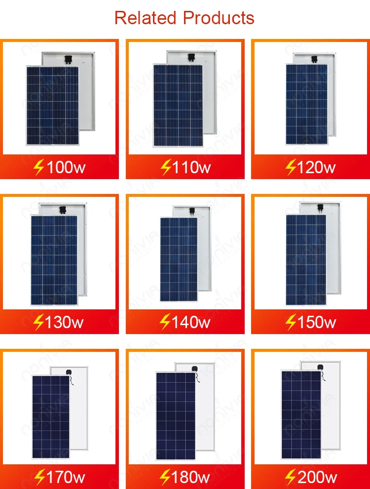 36cell Monocrystalline Polycrystalline Mono Black 100w 120 120w 125w ...