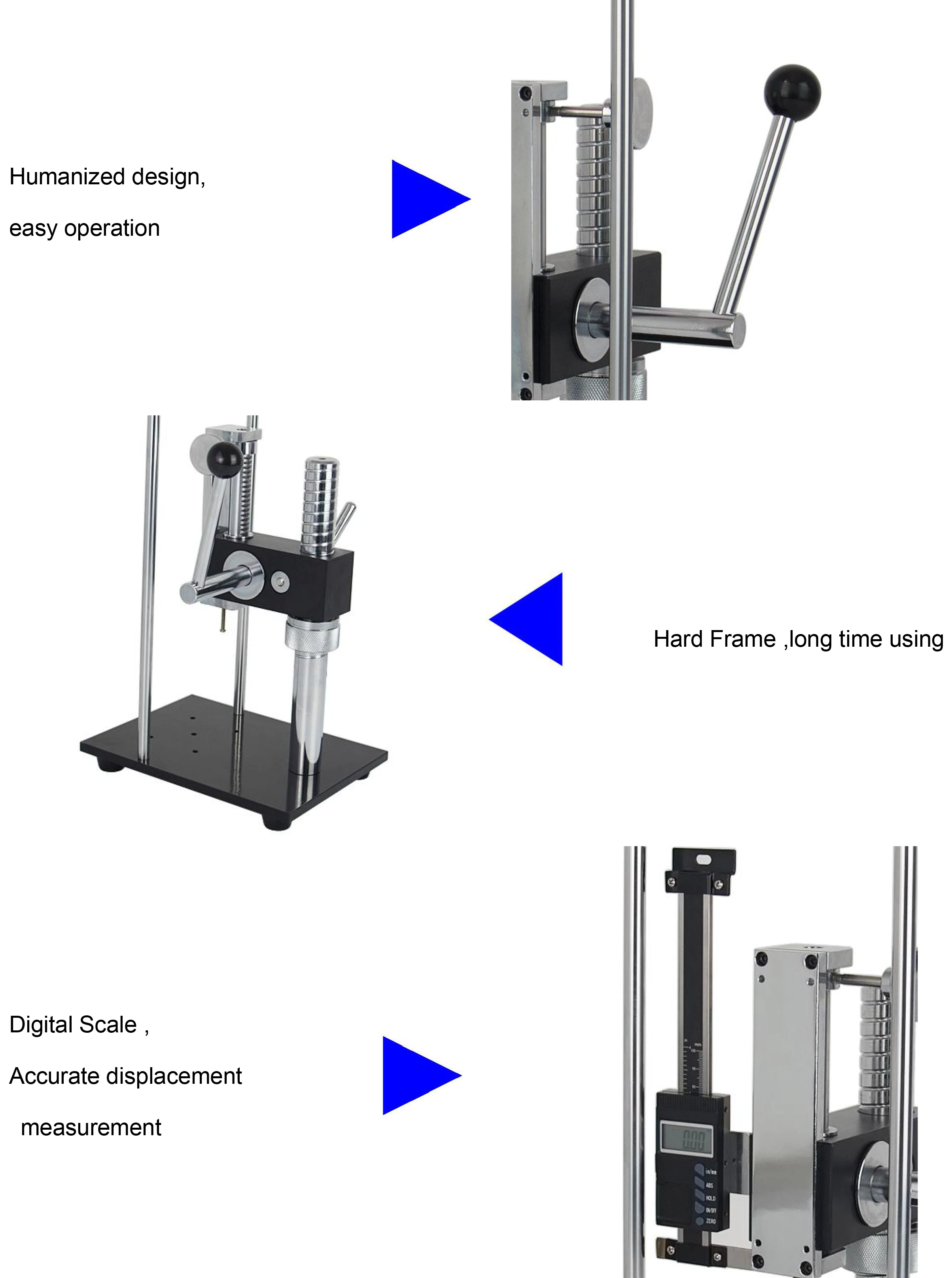Vertical Manual Push Pull Test Stand - Digital Force Tester
