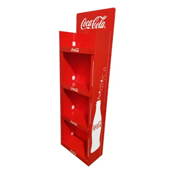 Beverage Metal Display Racks Foldable Drink Display 4 Tiers Floor Stand ...