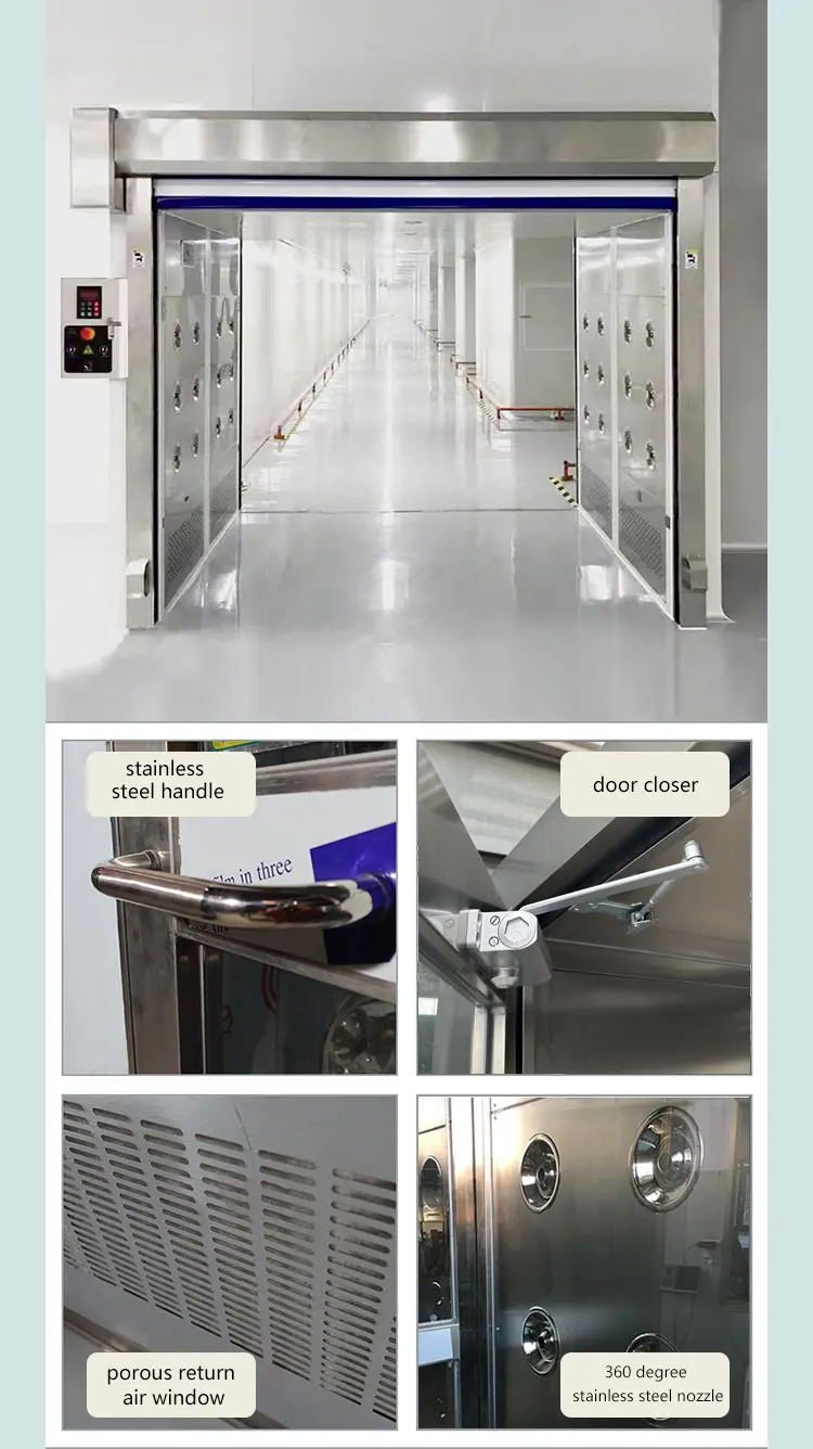 Customized Clean Room Air Shower Personal Air Shower Room Double Doors ...