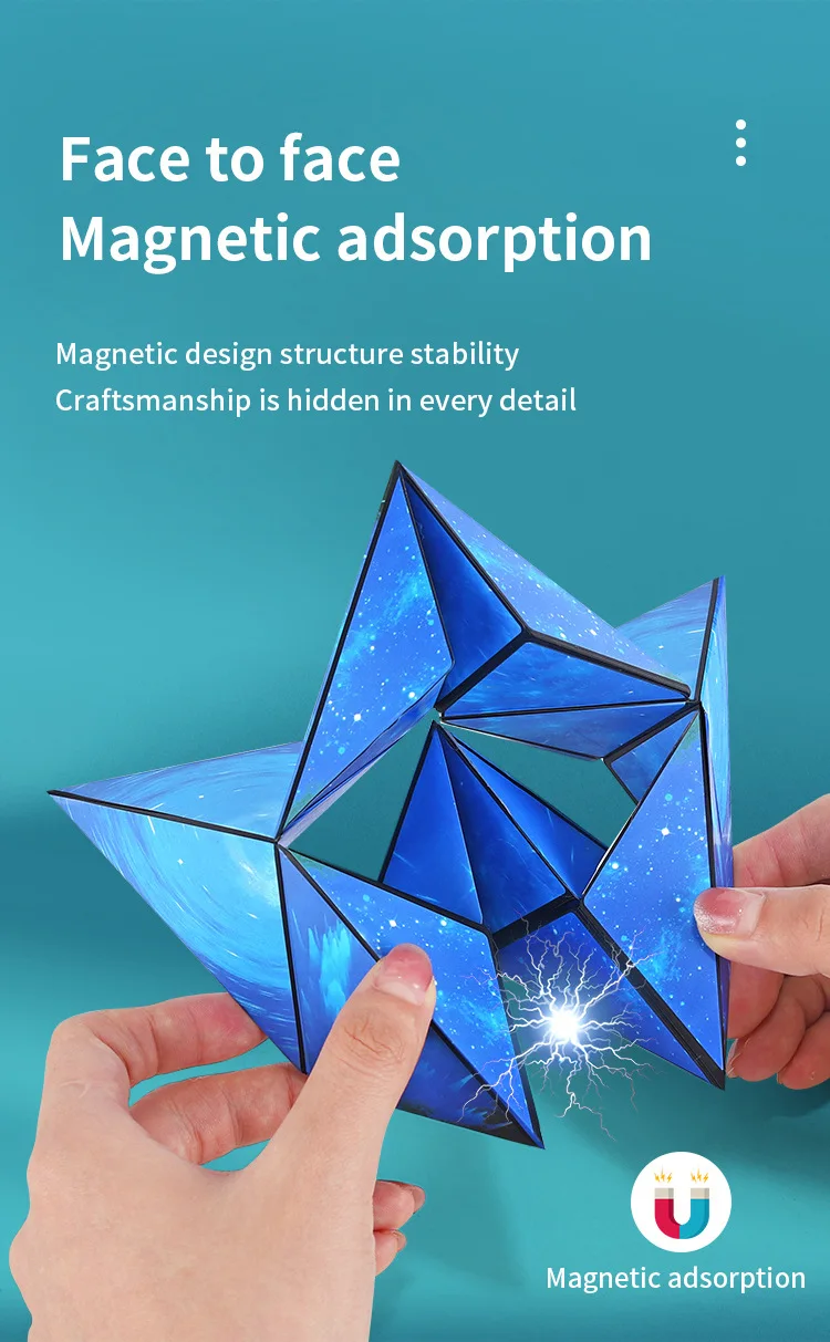 Shape Shifting Changeable Magnetic Magic Cube For Kids Puzzle Cube ...