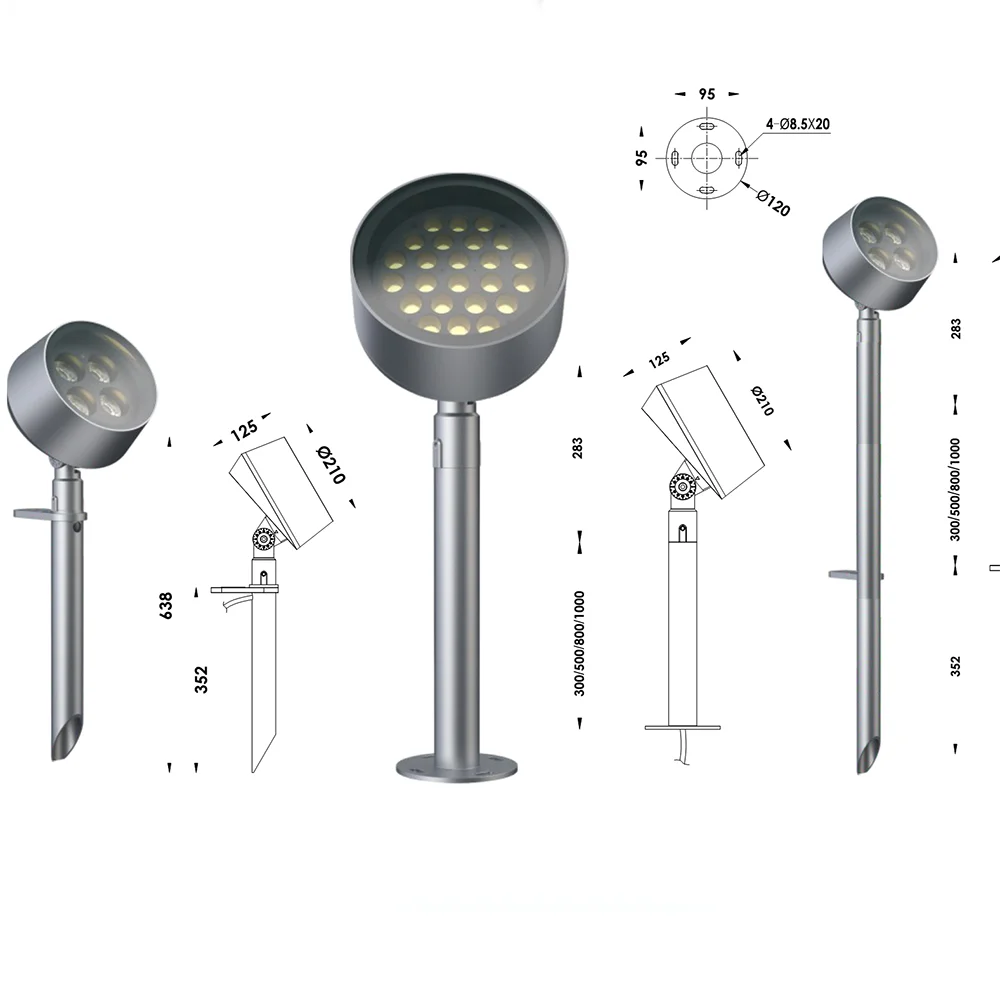 Outdoor Led Garden Spot Light 3W -150W Waterproof Spike Landscape ...