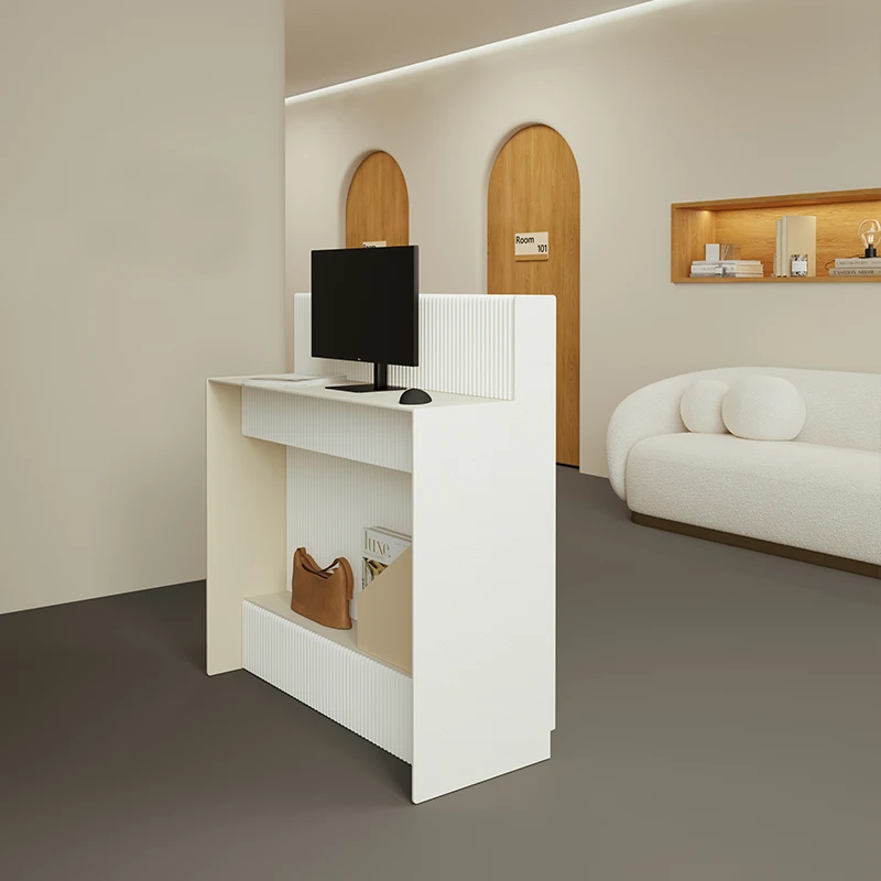 Light Glowing Paper Reception Desk Folding Portable Reception Table ...