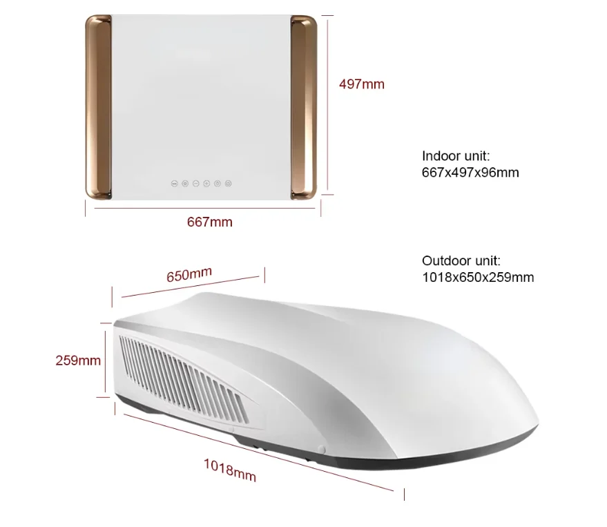 Gree 115V roof camping car RV air conditioning R32 ultra-thin body ...