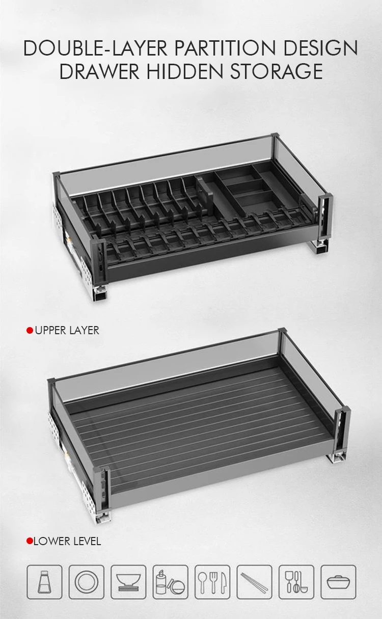 Kitchen Cabinet Accessories Multipurpose Drawer Basket Pull Out ...