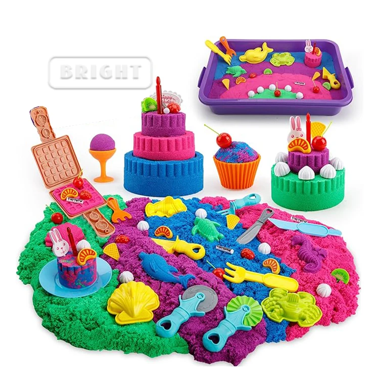 Colorful Self-Adhesive Sensory Sandbox Toys Fun Playdough Slime ...