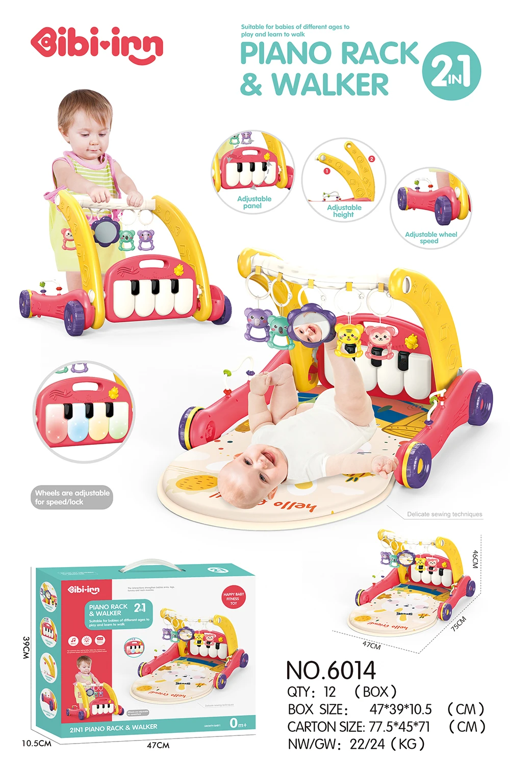 Zhengguang Toys 2 In 1 Infant Toddler Learning Educational Stroller ...