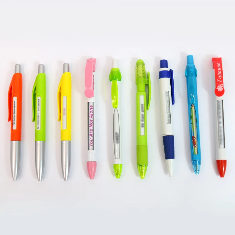 OEM Wide Body Text Window Message Ball Pen, Cheap Advertising Click ...