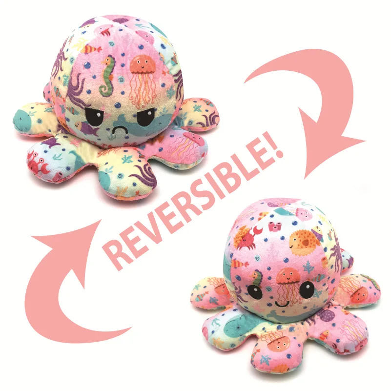 Wholesale New Christmas Reversible Octapus Plush Toys Reversible ...