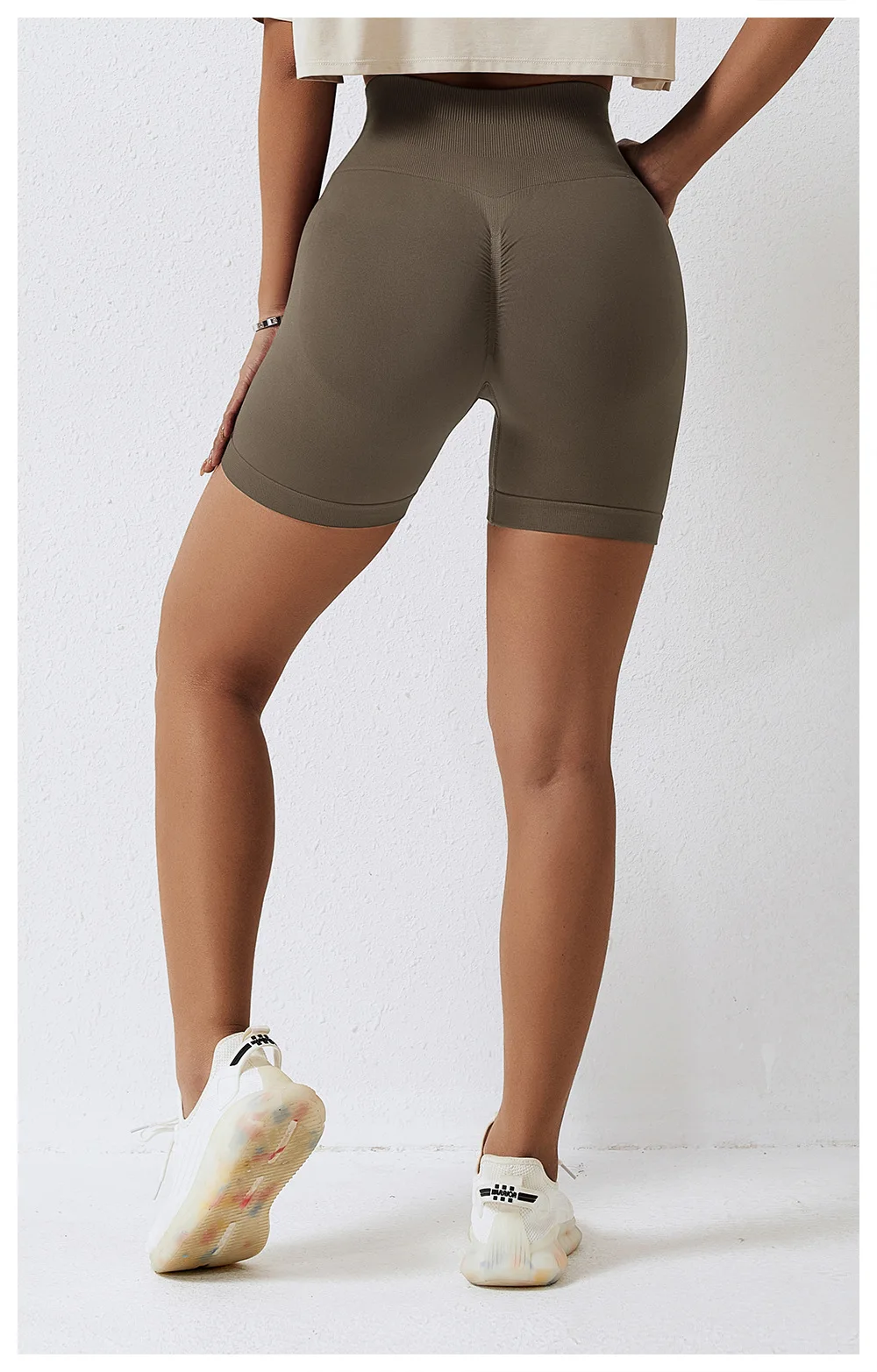 Sexy Women Gym Workout Nylon Spandex Butt Lifting Pantalones Cortos De ...