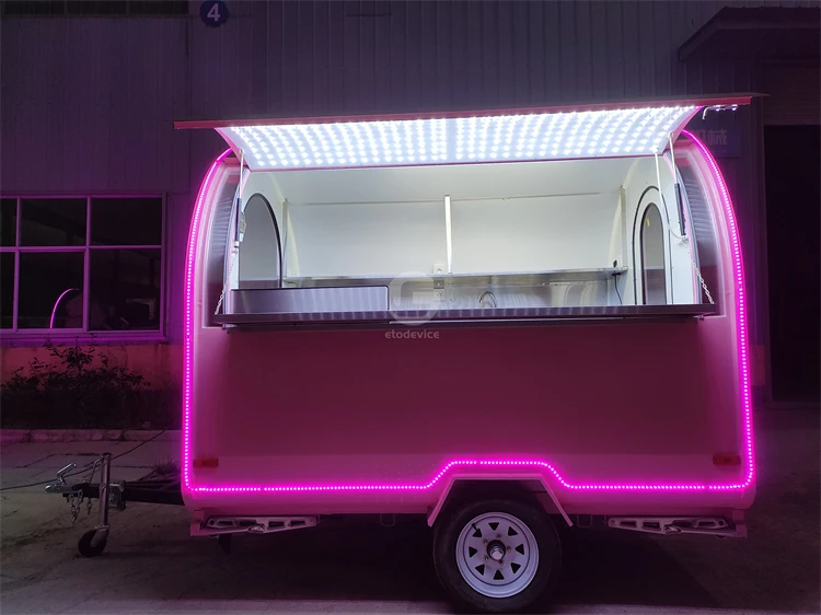 Street Food Trailer - Bubble Tea Ice Cream Vending Cart