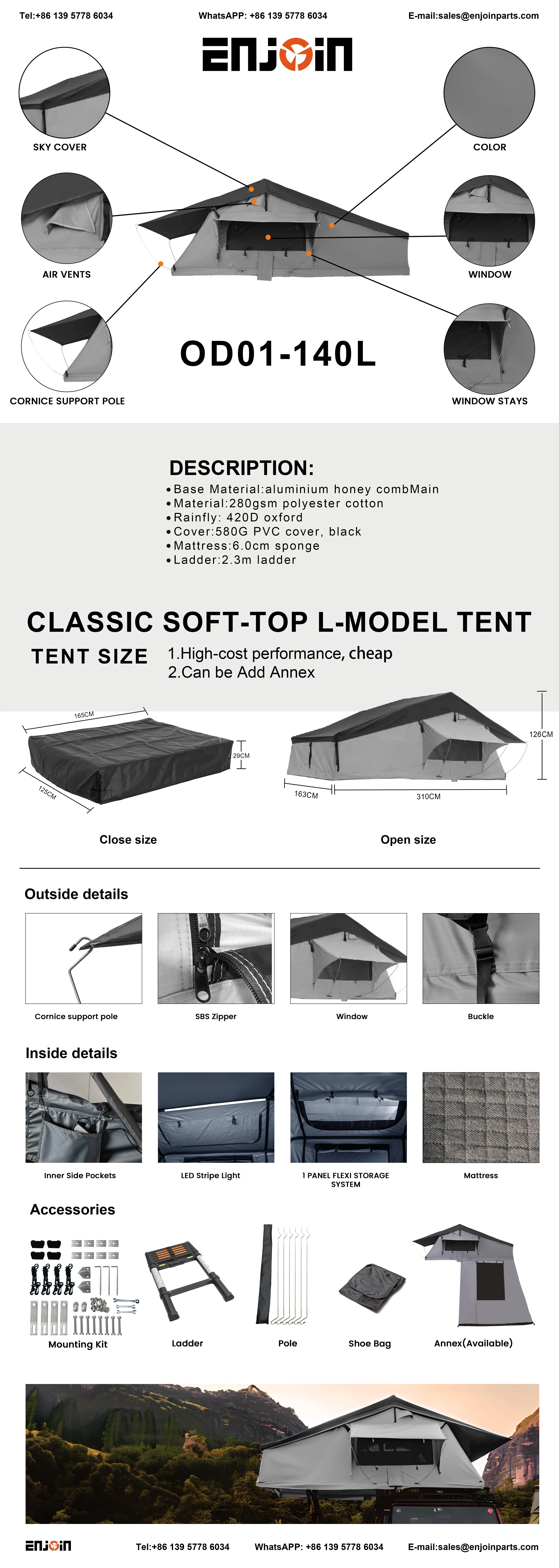 ENJOIN Roof Top Tents - Durable and Customizable Outdoor Solutions