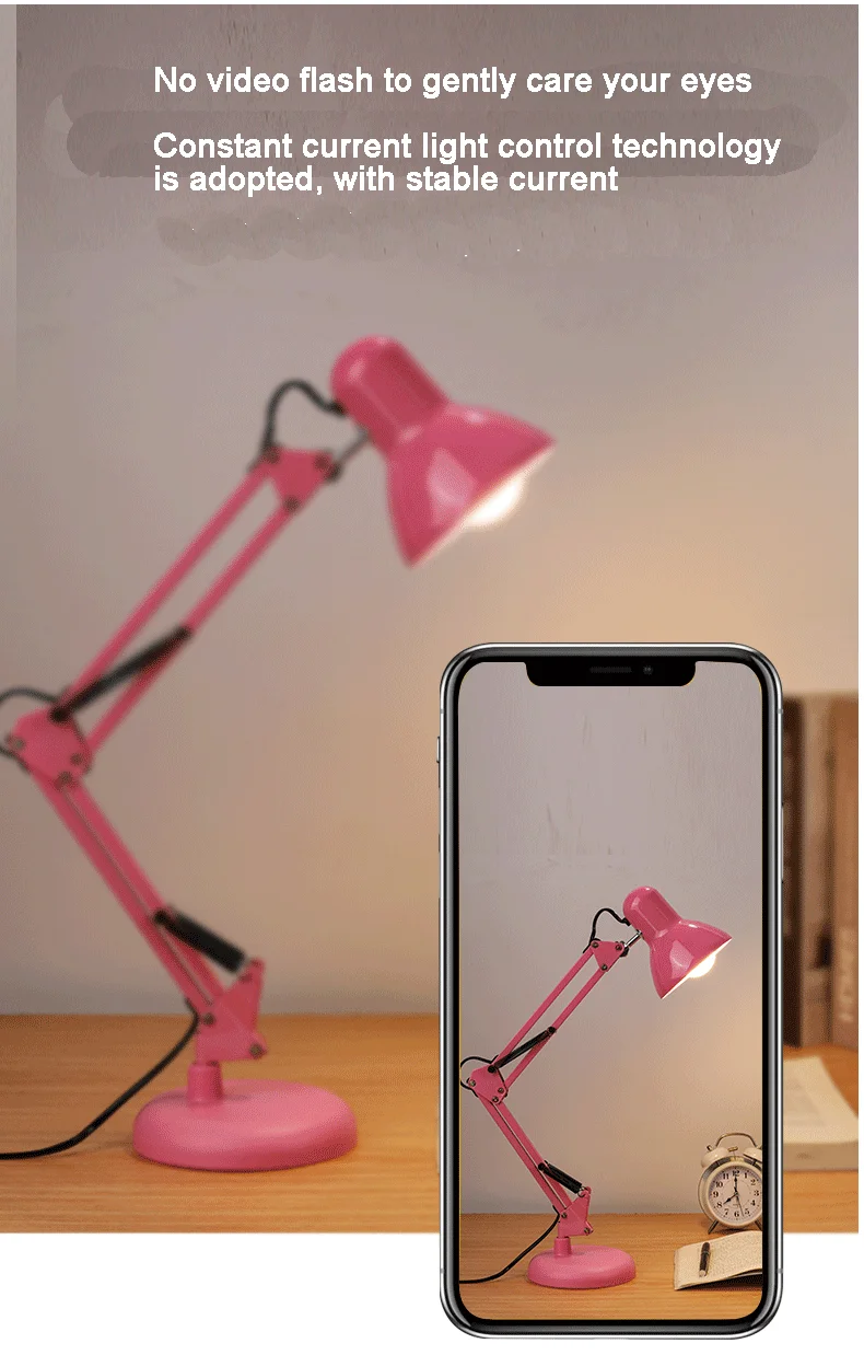 Modern Design Reading Table Light Black Adjustable For Bedside Light ...