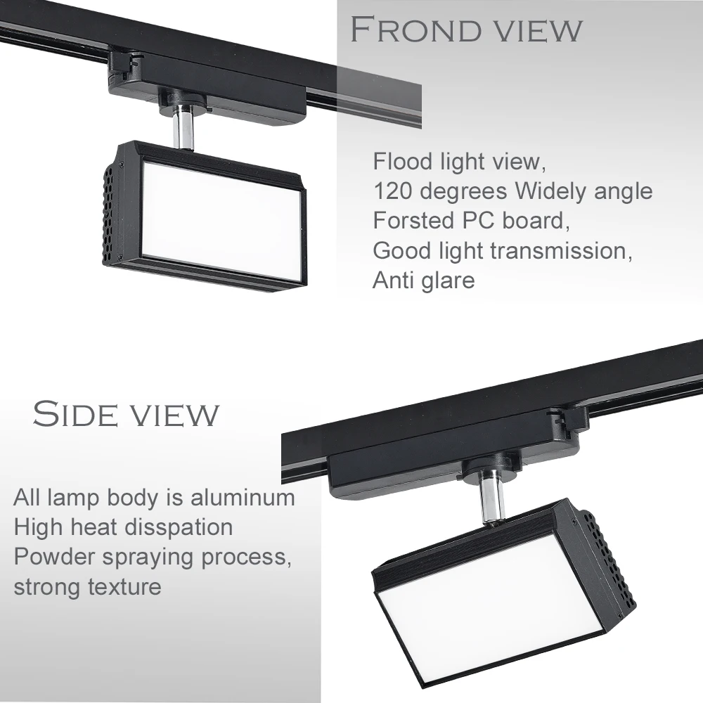 Customization Print Logo Indoor Track Lights 20w Aluminum Track Light ...