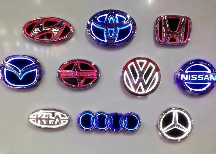 Auto Logo Led Light Car Grille Emblem 5d Car Front Logo Badge Led Light For Vw Bmw Toyota Benz ...