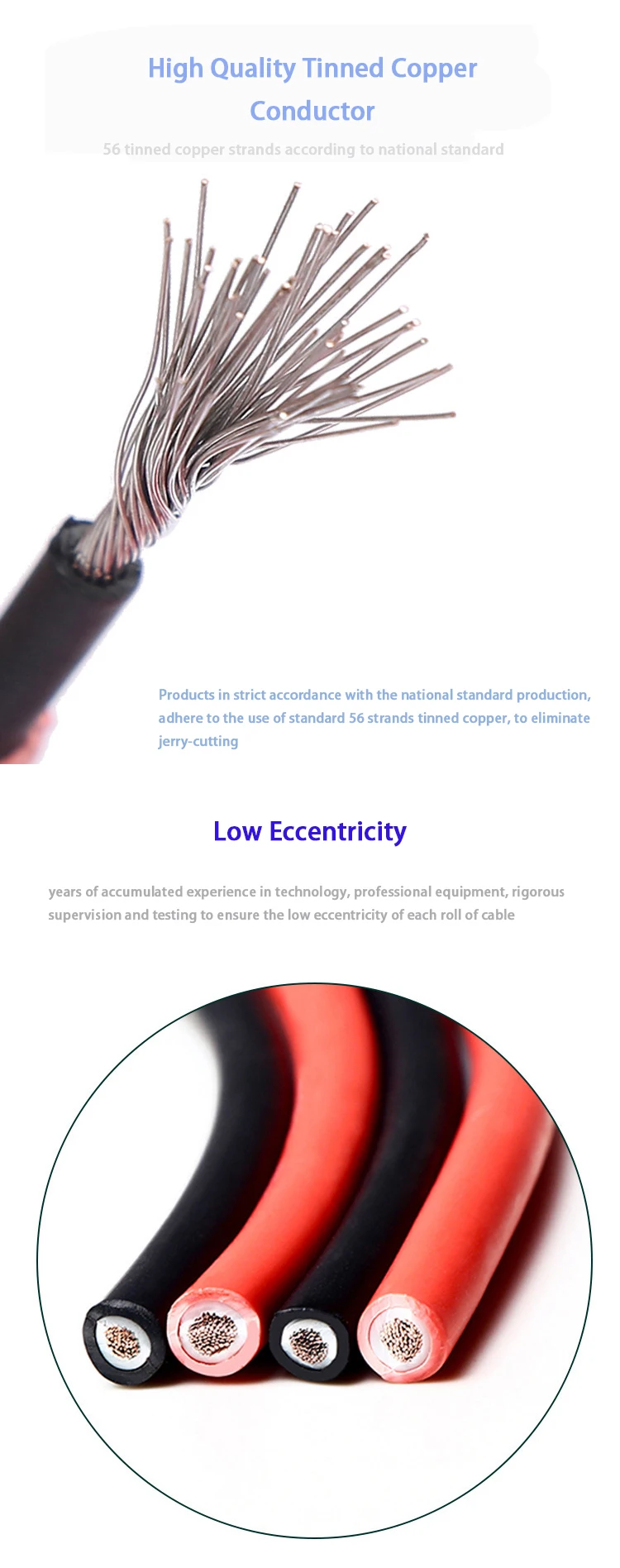 PV Cable PV1F 1.5 Mm2 2.5 Mm2 4 Mm2 Electric 6mm Roll DC Solar Cable ...