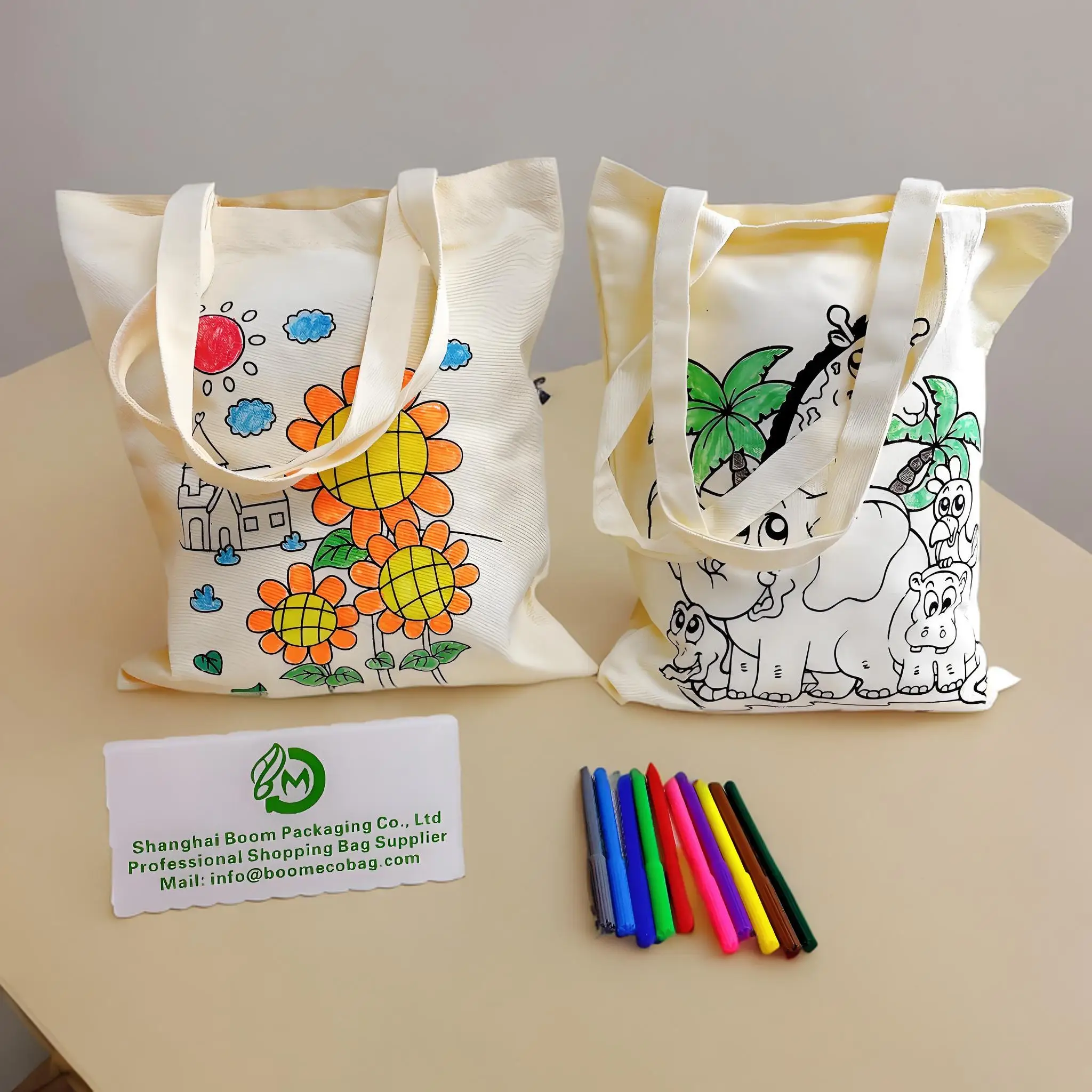 Color Your Own DIY Coloring Pencil Case Canvas Pencil Zipper Pouch ...