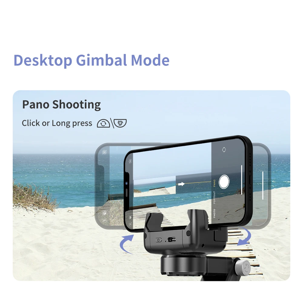 Gimbal Stabilizer Lamp Face Tracking With App Rotation Wireless Selfie ...
